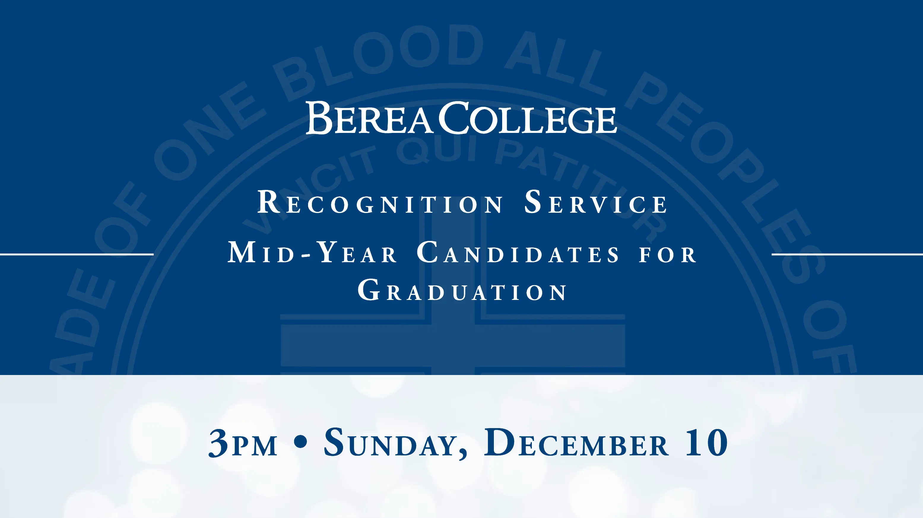 Berea College Mid-Year Commencement 2023