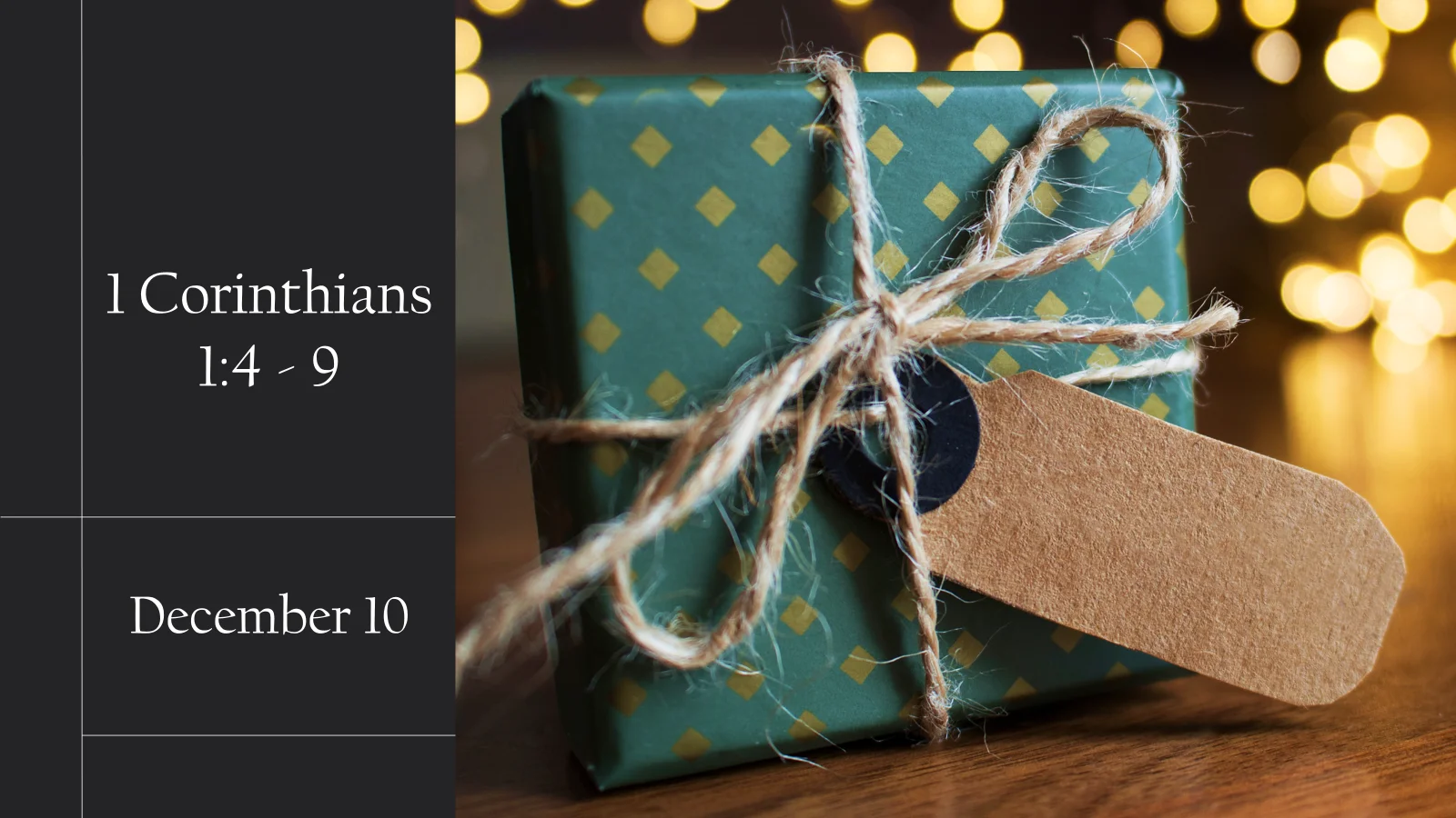 1 Corinthians 1:4-9 - 12-10-23 on Vimeo