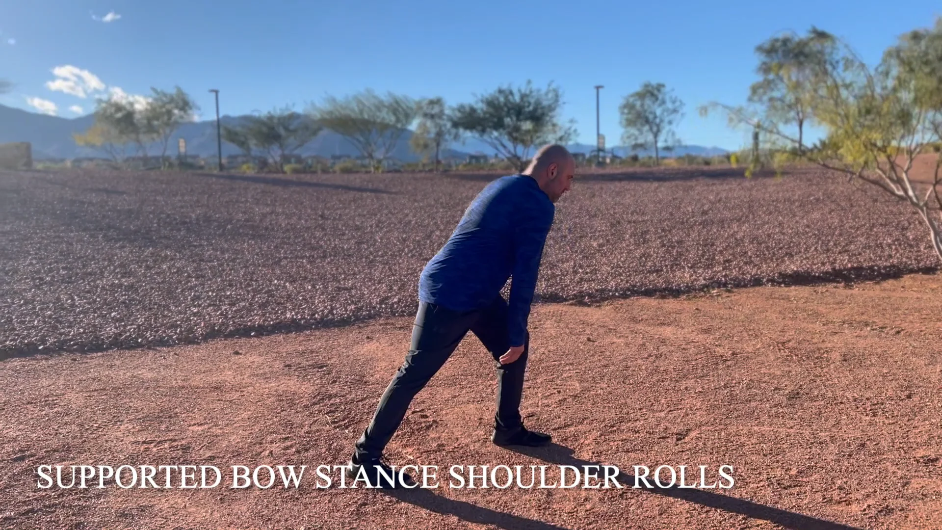 Supported Bow Stance Shoulder Rolls on Vimeo