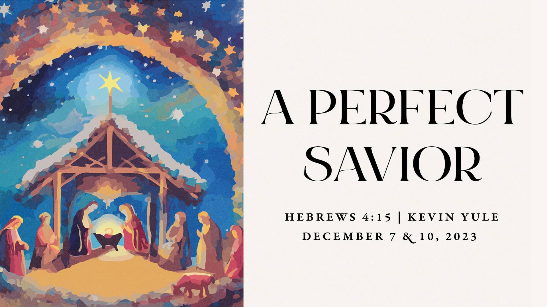 A Perfect Savior | Hebrews 4:15 | Kevin Yule on Vimeo