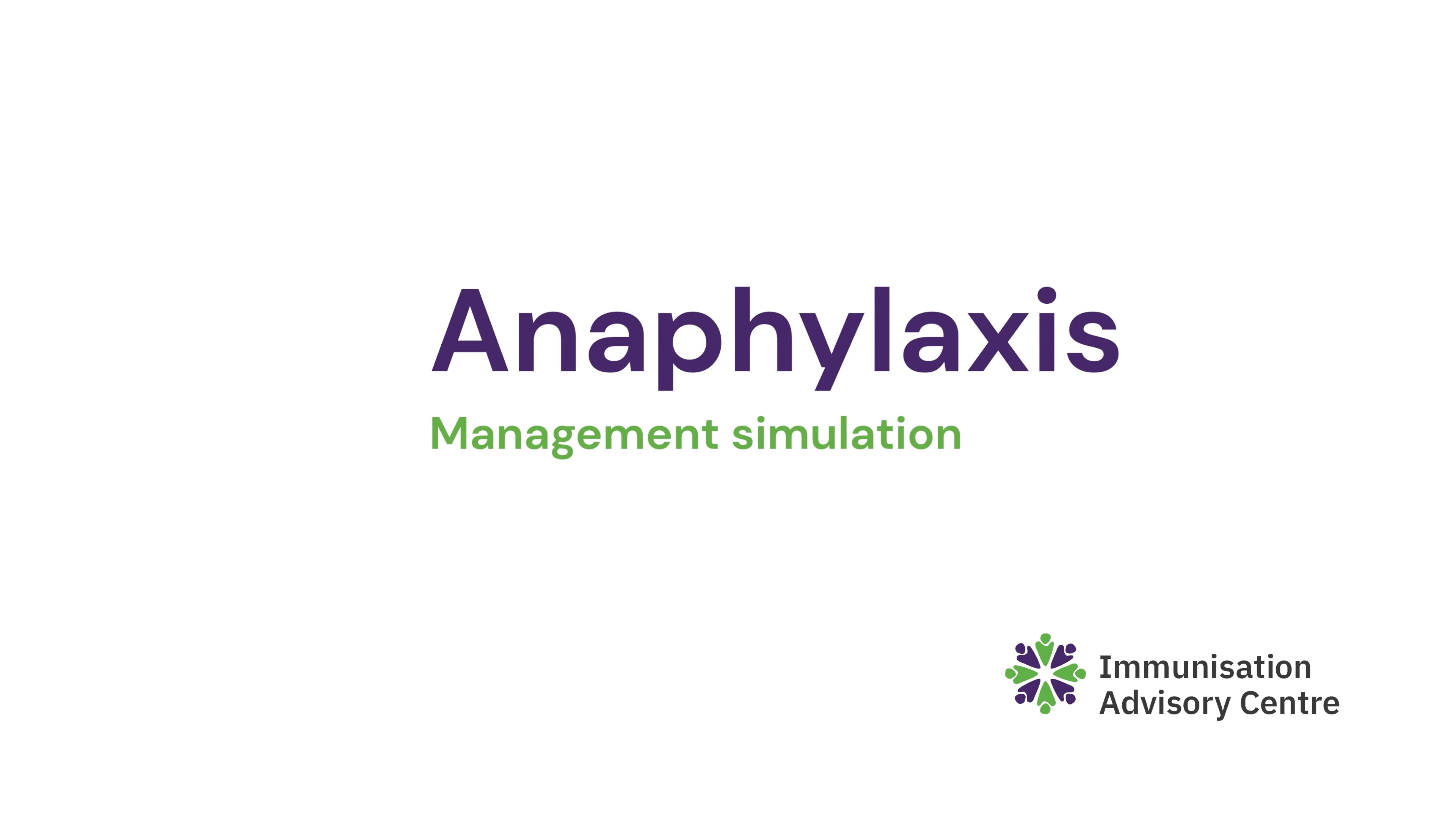 Anaphylaxis management simulation