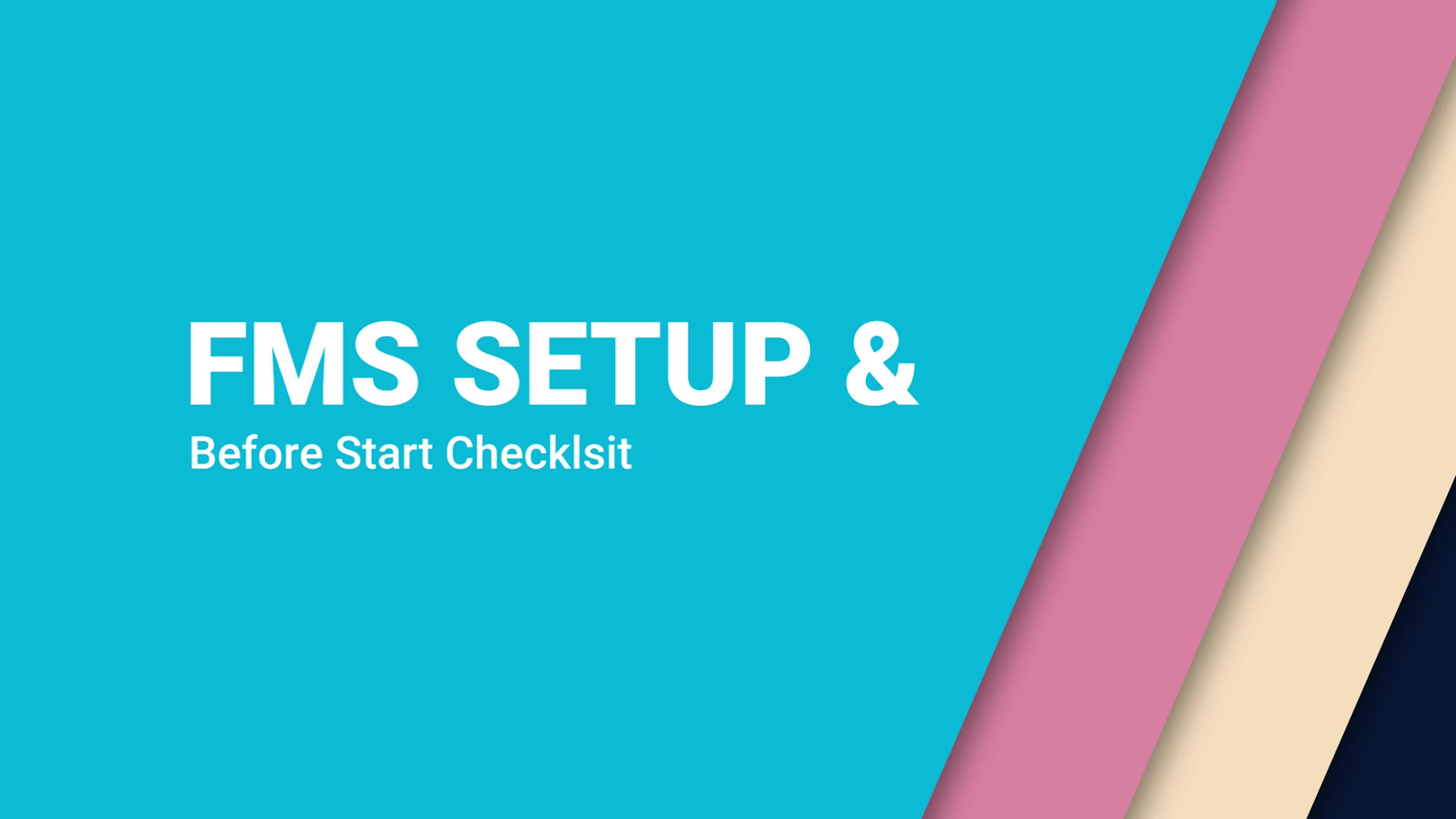 FMS Setup-Before Start Checklist on Vimeo