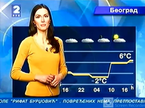 RTS 1 Vremenska PROGNOZA Voditelj Lidija Kljajić 12.03.2010 on Vimeo