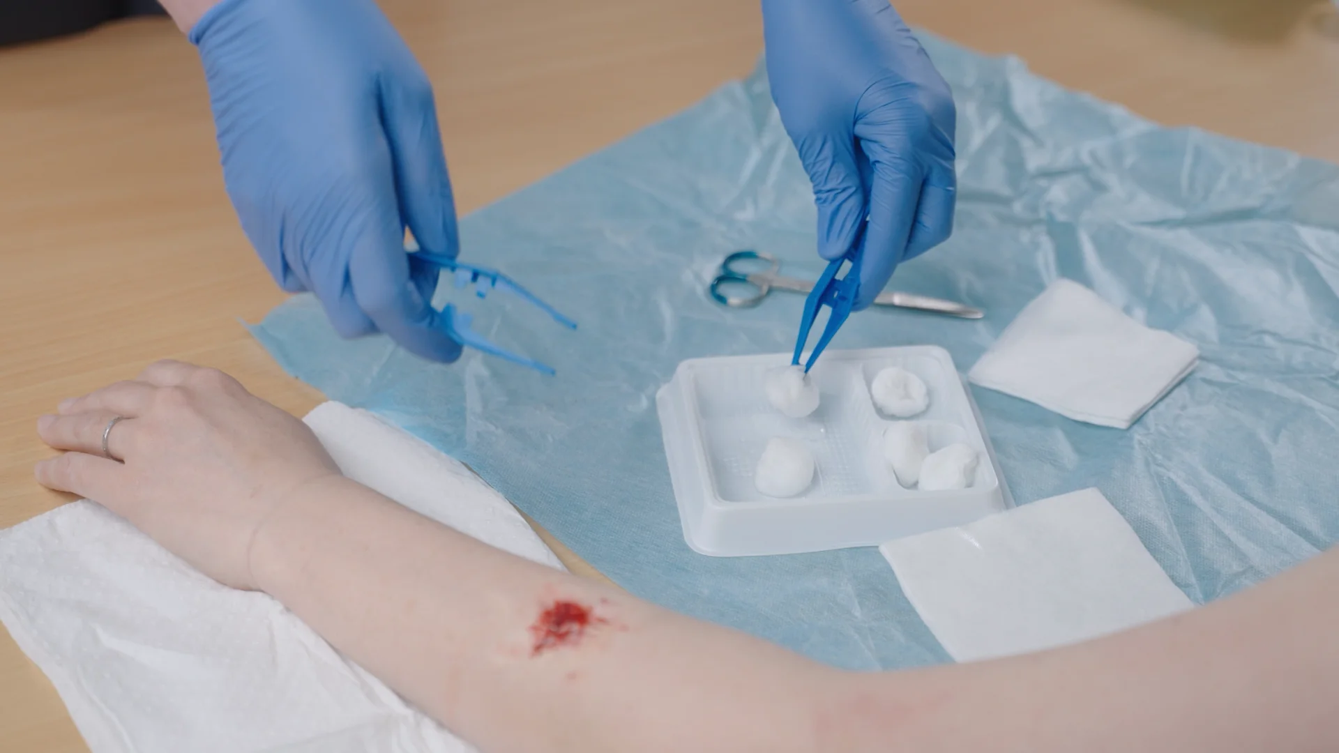 Wound Care - Wound Cleaning (Open Wound) on Vimeo