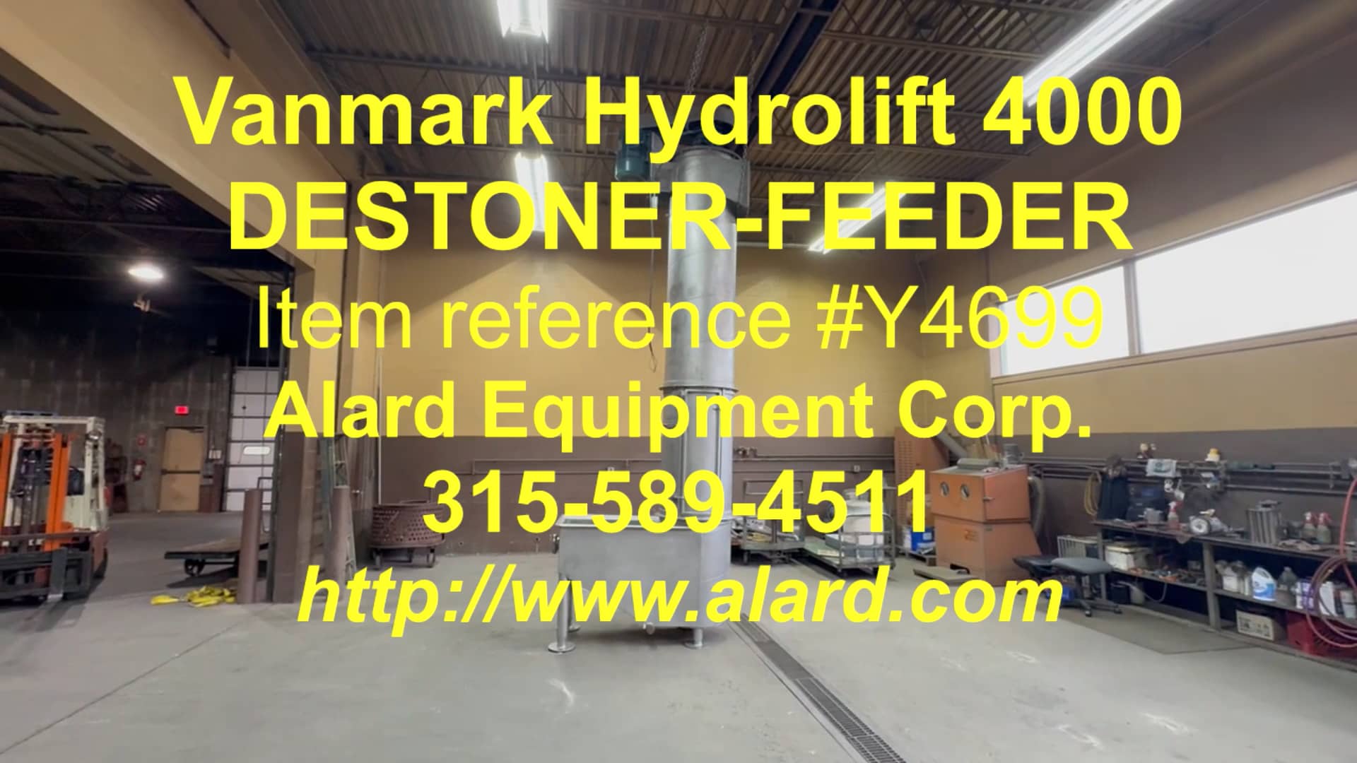 Vanmark Hydrolift 26 inch diameter 13 foot lift, Y4699 on Vimeo