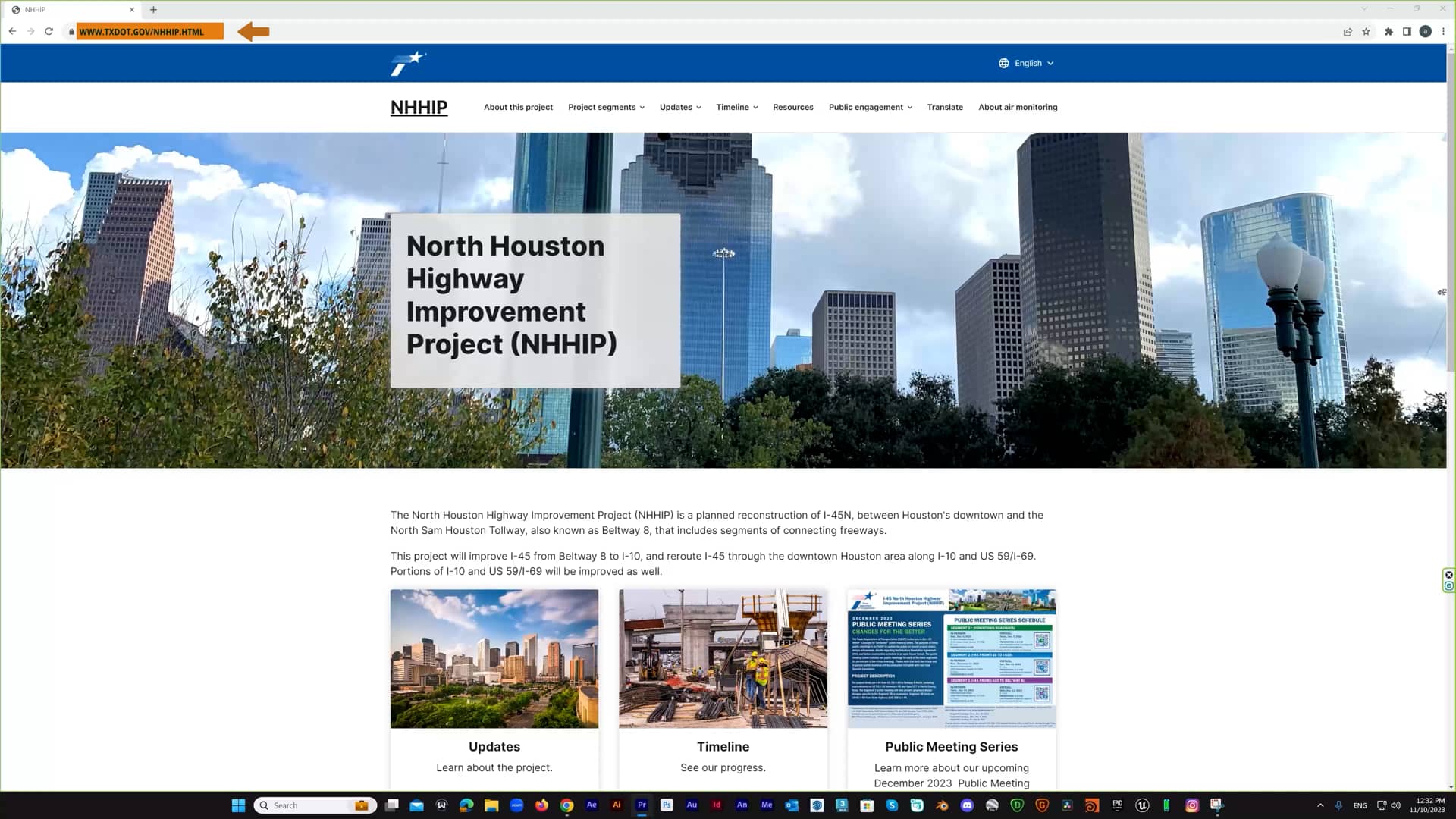 North Houston Highway Improvement Project (NHHIP) Website Navigation ...
