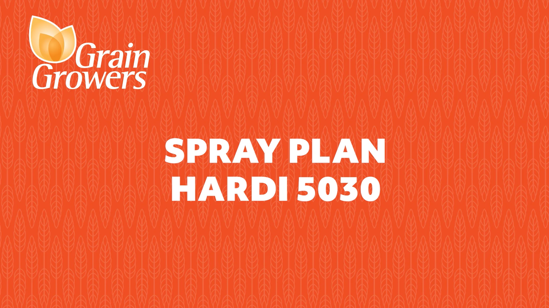 Video 5 of 12 - 'Spray Plan Hardi 5030' (GrainGrowers)