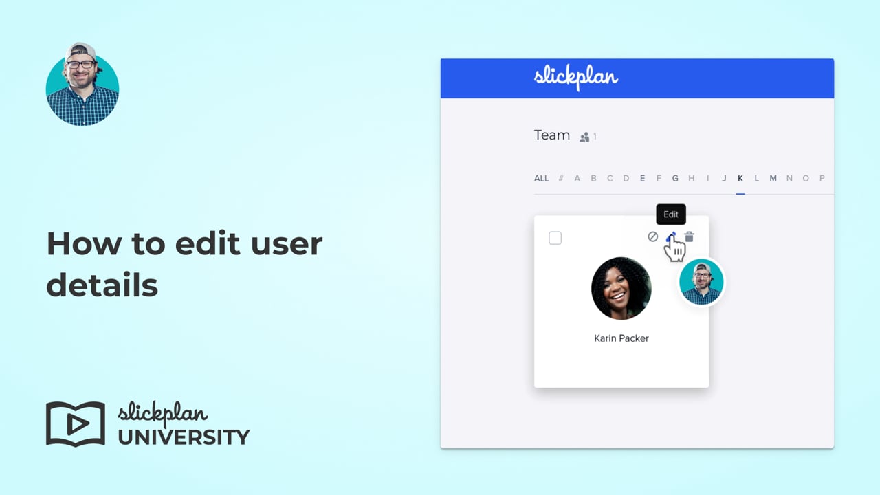 Editing User Details | Slickplan
