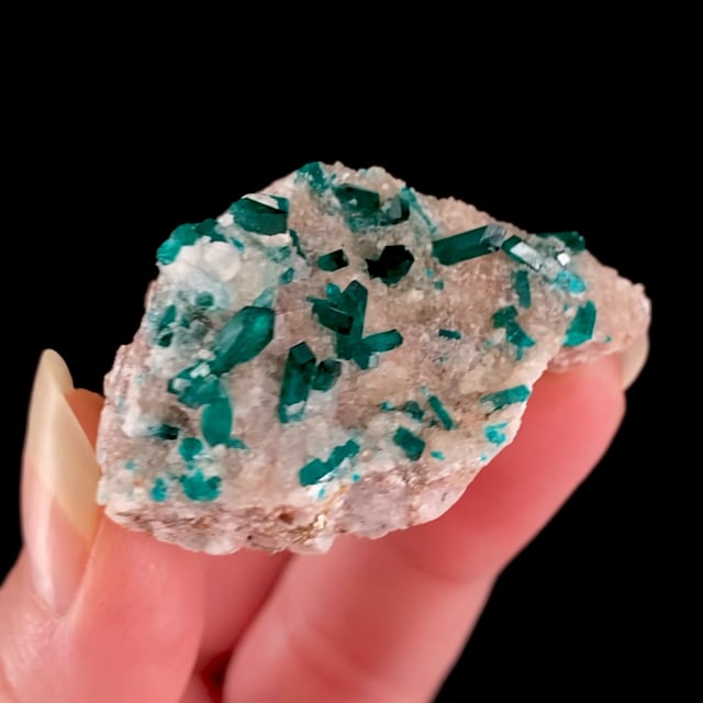 Dioptase (GEM crystals) (rare locality) | Malpaso Quarry, Dumesnil, La Calera, Calera Norte ...