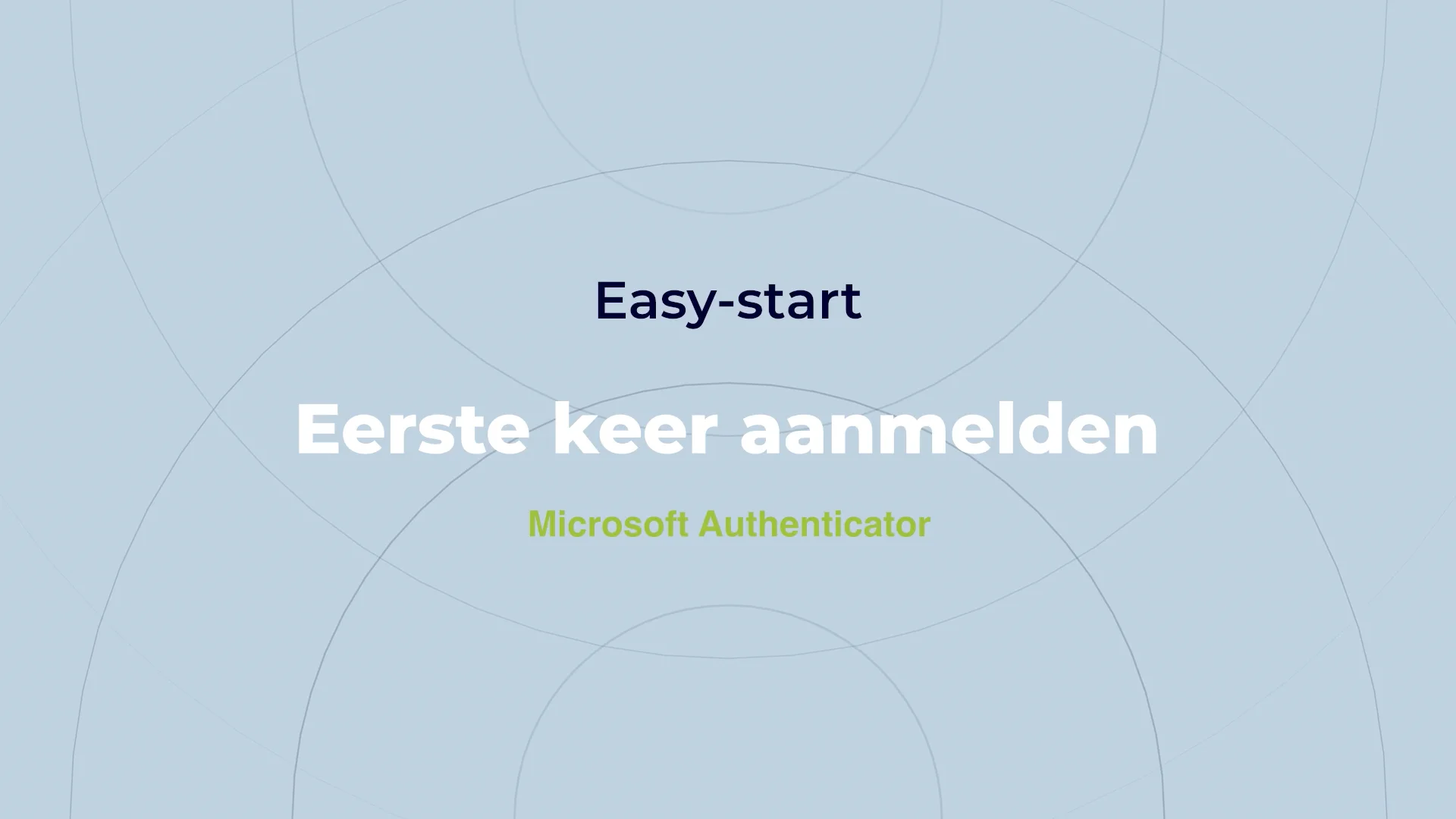Easy start - Eerste keer aanmelden on Vimeo