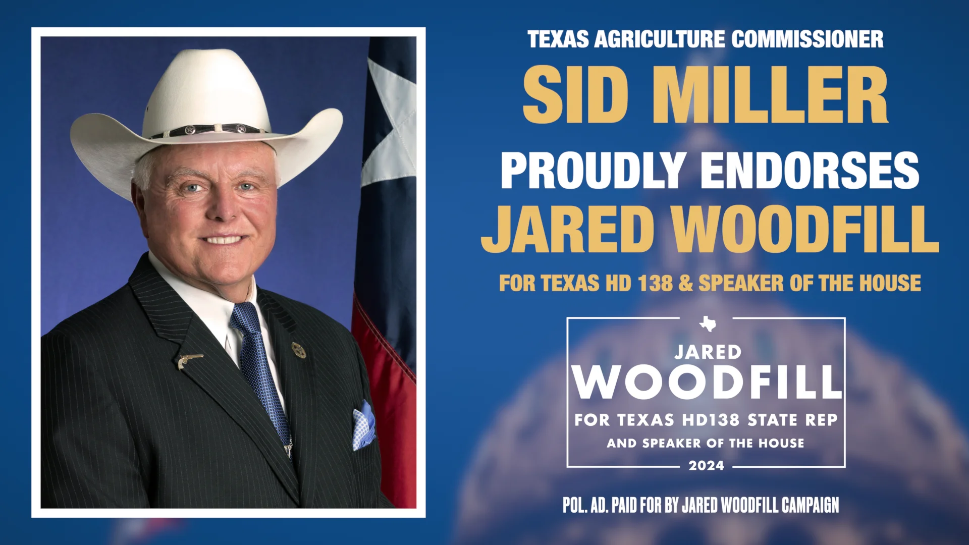 Woodfill for Texas - Sid Miller Endorsement on Vimeo