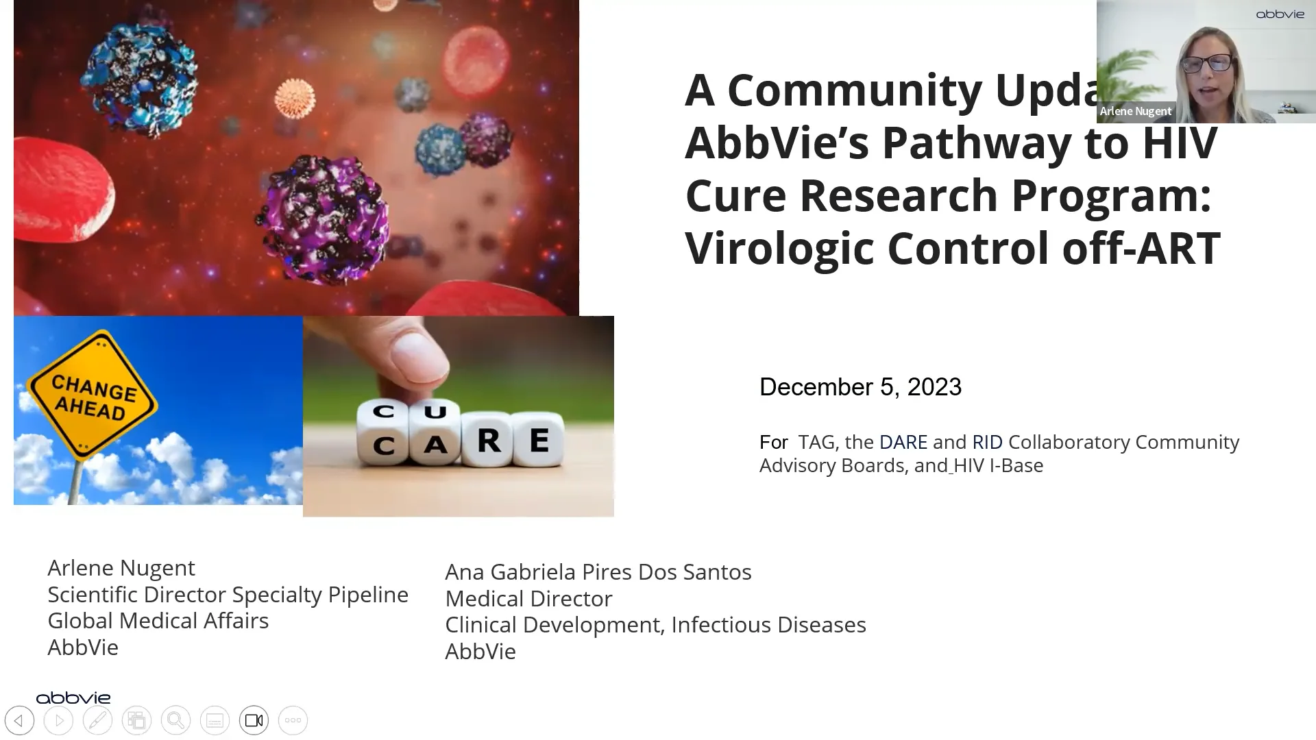 Webinar: A Community Update on AbbVie's HIV Cure Research Program on Vimeo