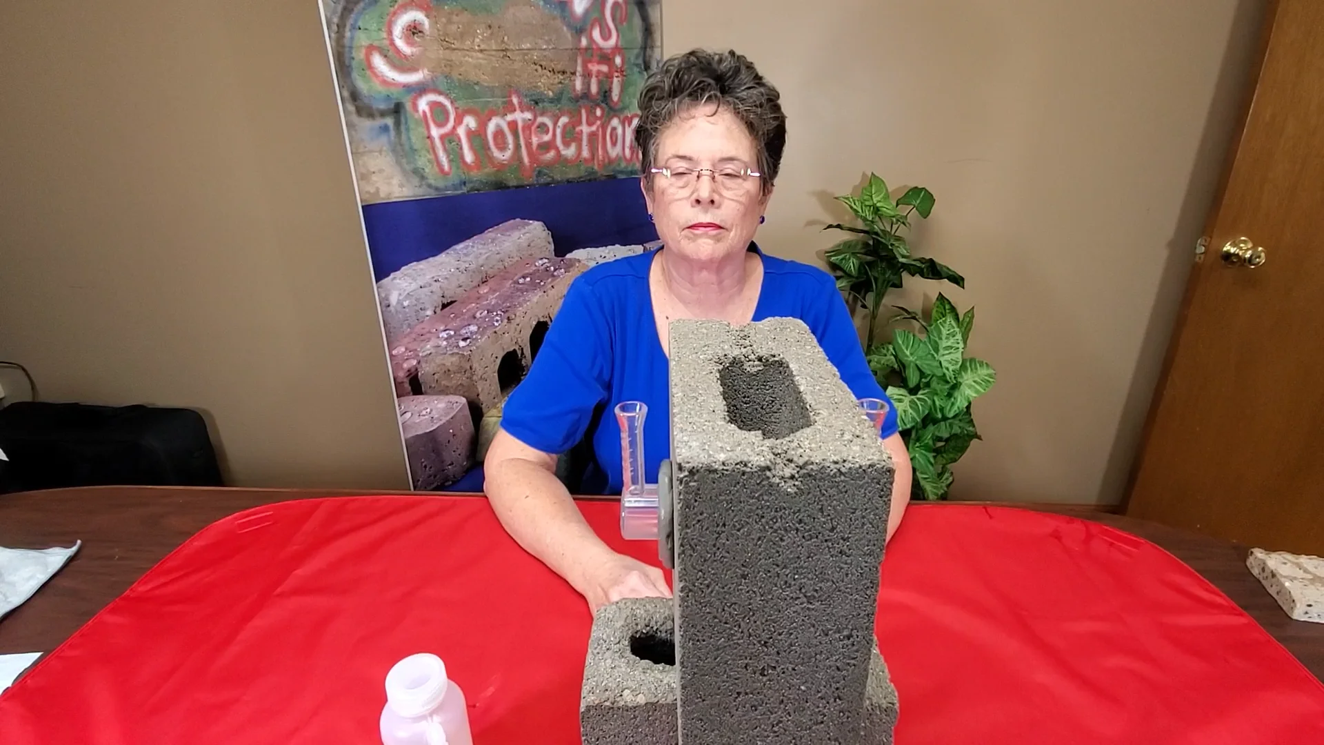 RILEM test on CMU block on Vimeo