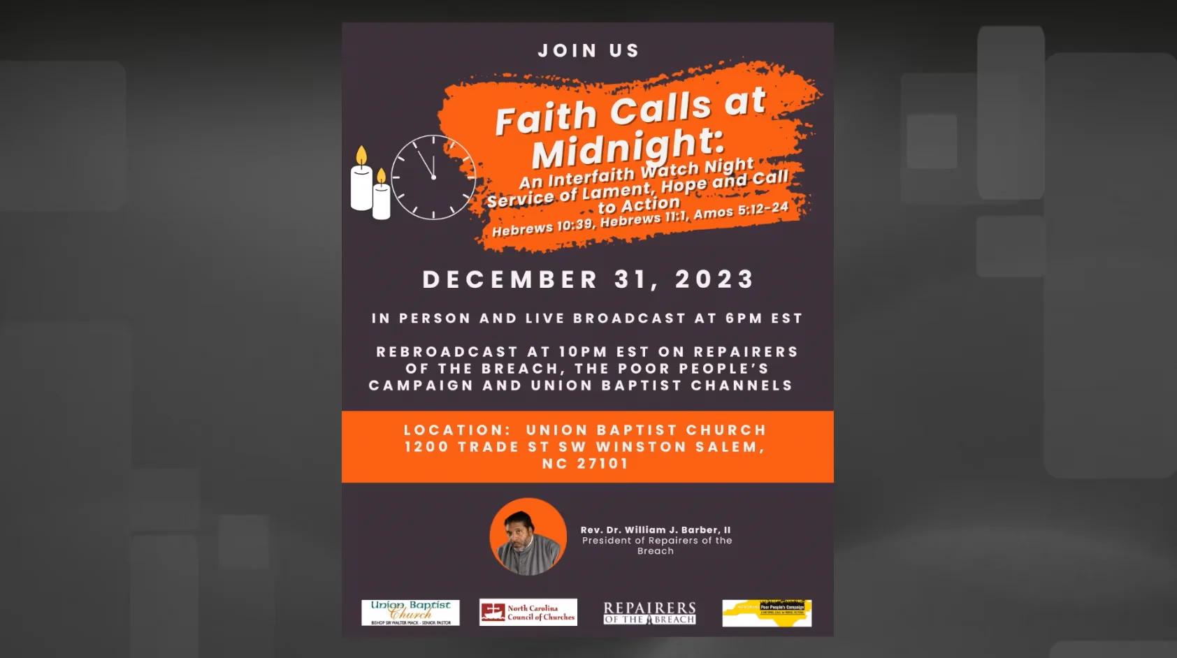 Faith Calls at Midnight: An Interfaith Watch Night Service of Lament ...