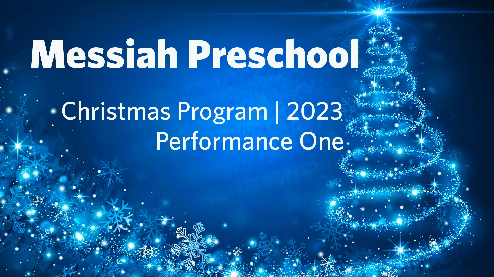 Preschool Christmas Performance 1 on Vimeo