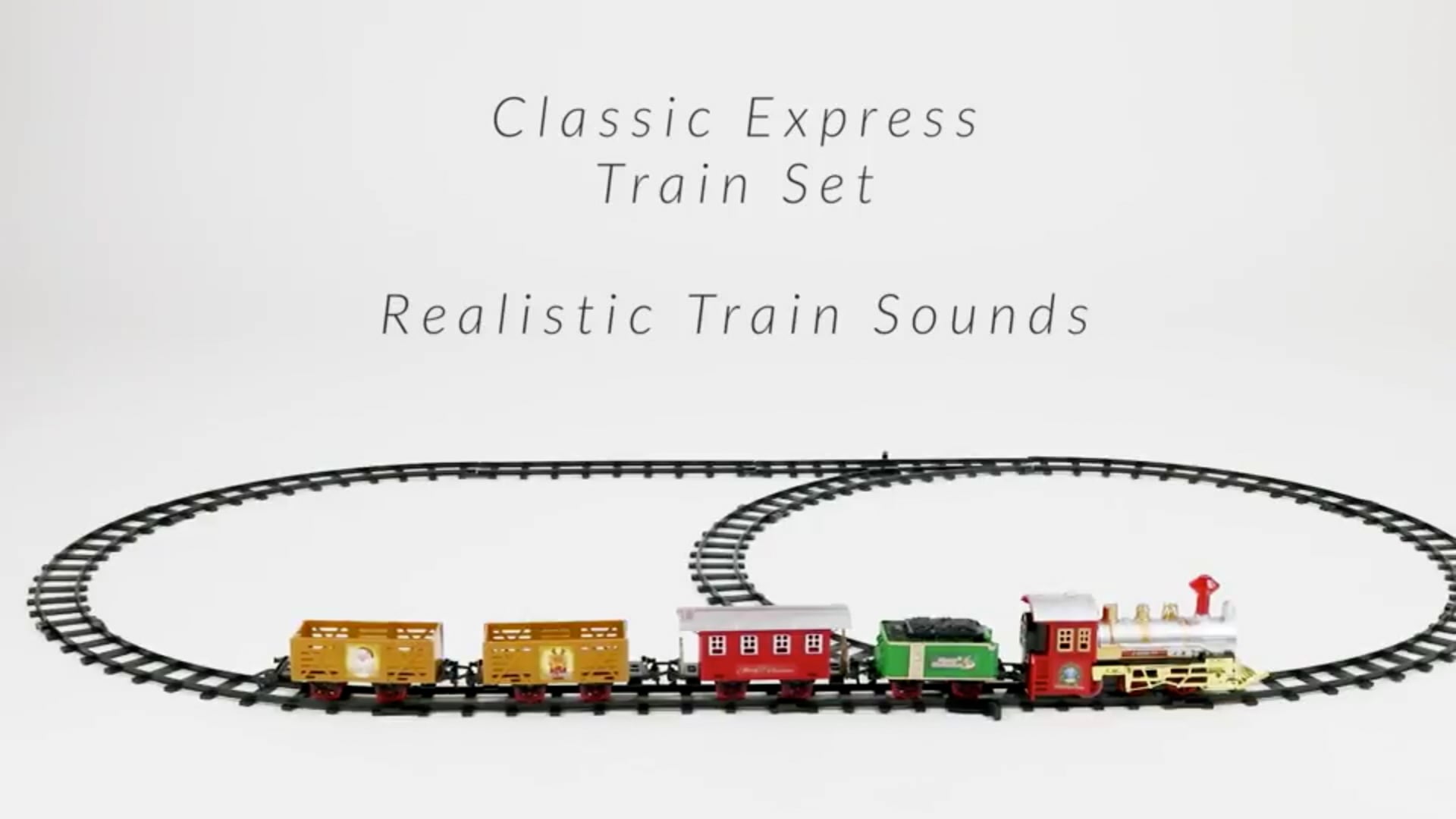 16-Battery Operated Animated Christmas Train Set With Sound ...