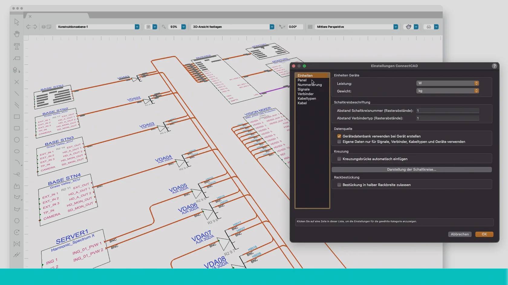 Grundfunktionen von ConnectCAD in Vectorworks Spotlight für eine ...