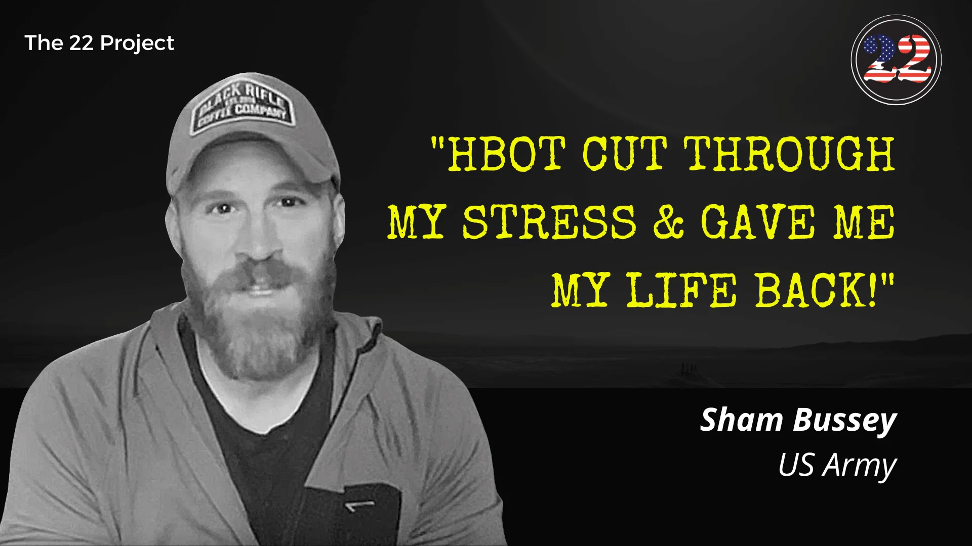 22 Project- Sham Bussey HBOT Testimonial on Vimeo