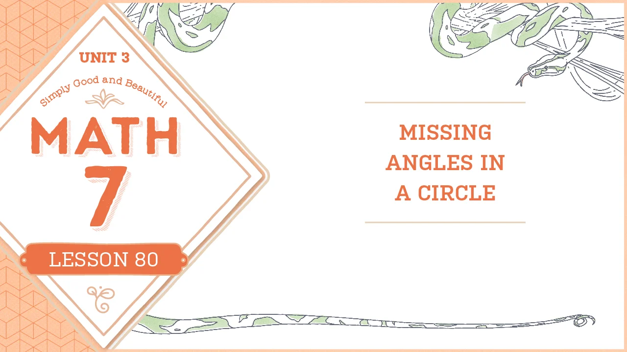 Lesson 80 | Simply Good and Beautiful Math 7 on Vimeo