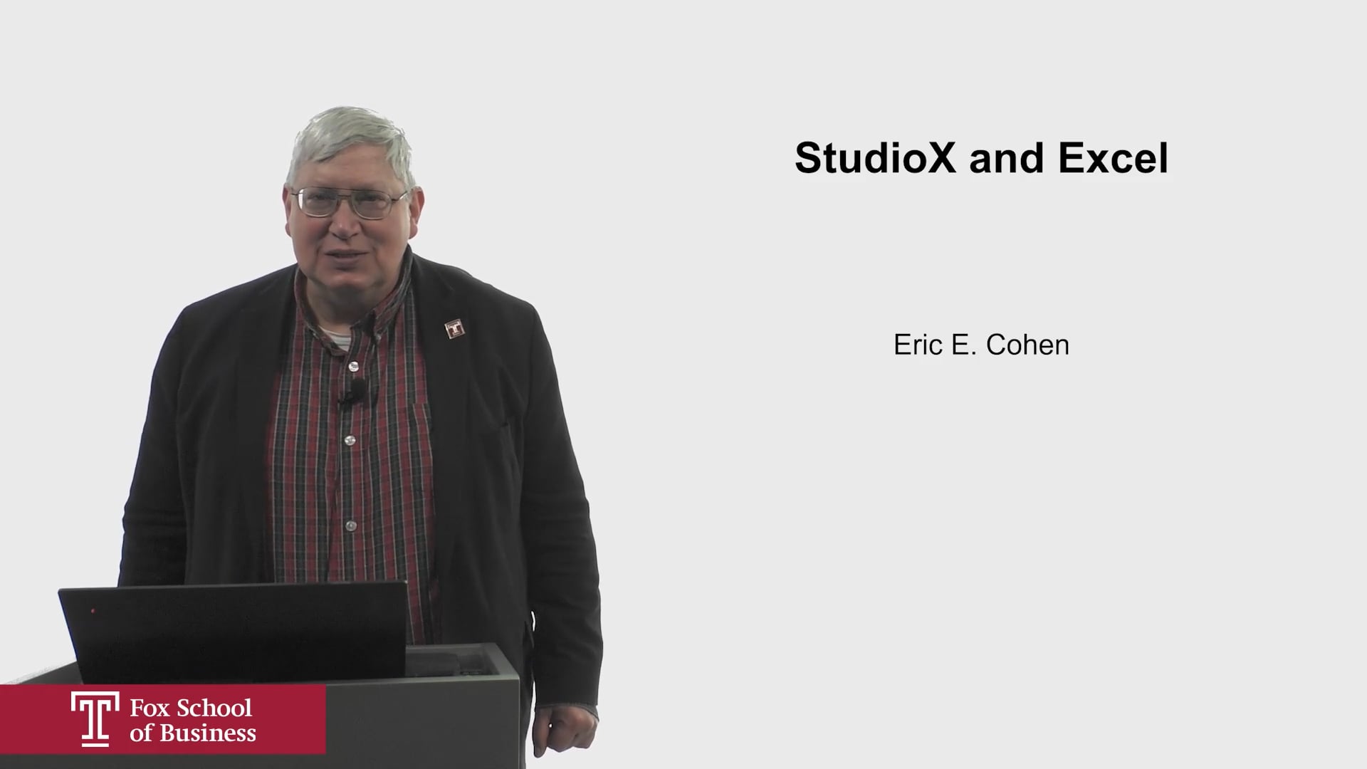 StudioX and Excel | Video Vault