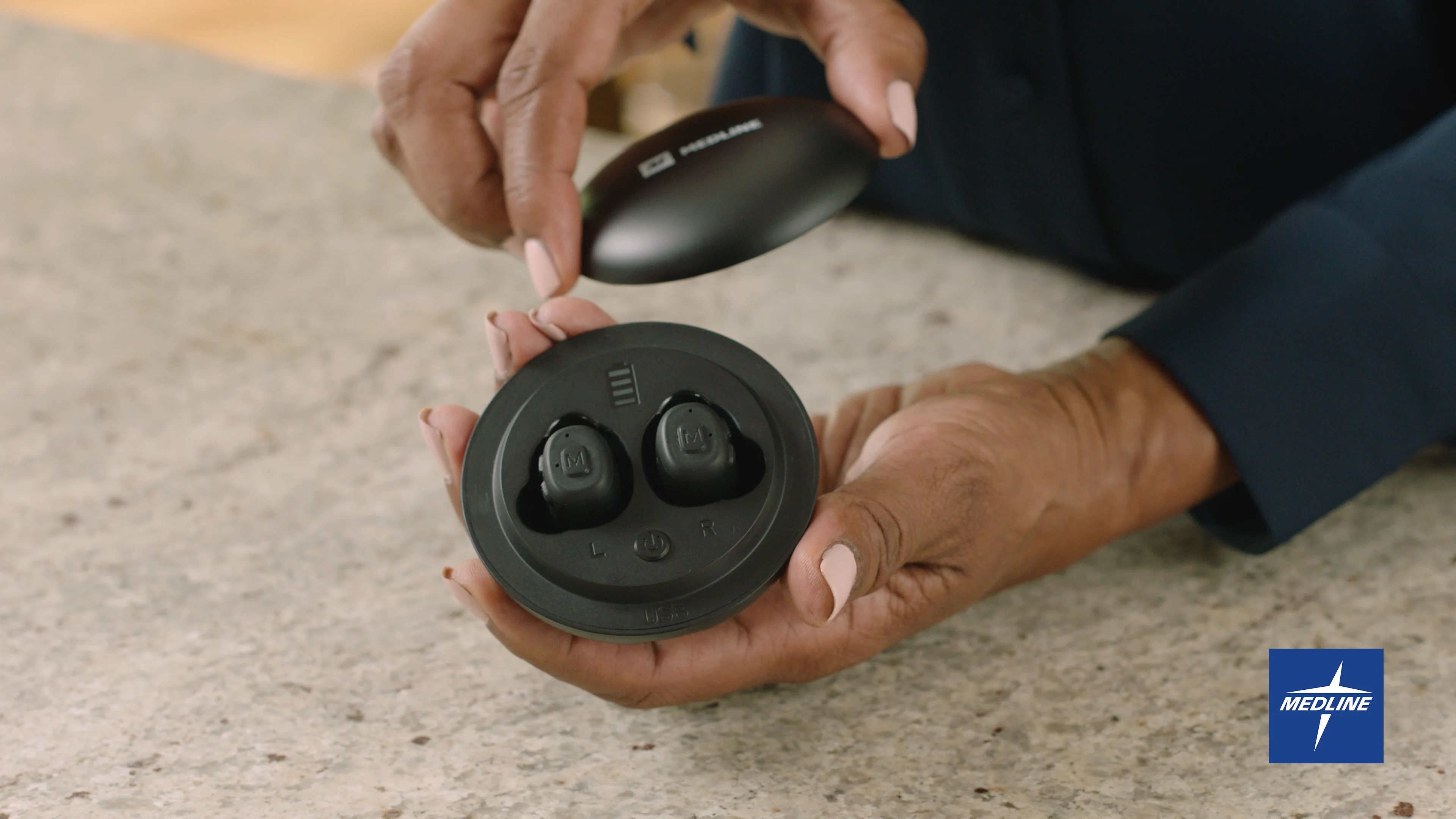 Medline Rechargeable In-Ear OTC Hearing Aids with Bluetooth on Vimeo