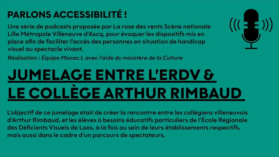 Podcast Parlons accessibilité ! Jumelage entre l'ERDV & le collège ...