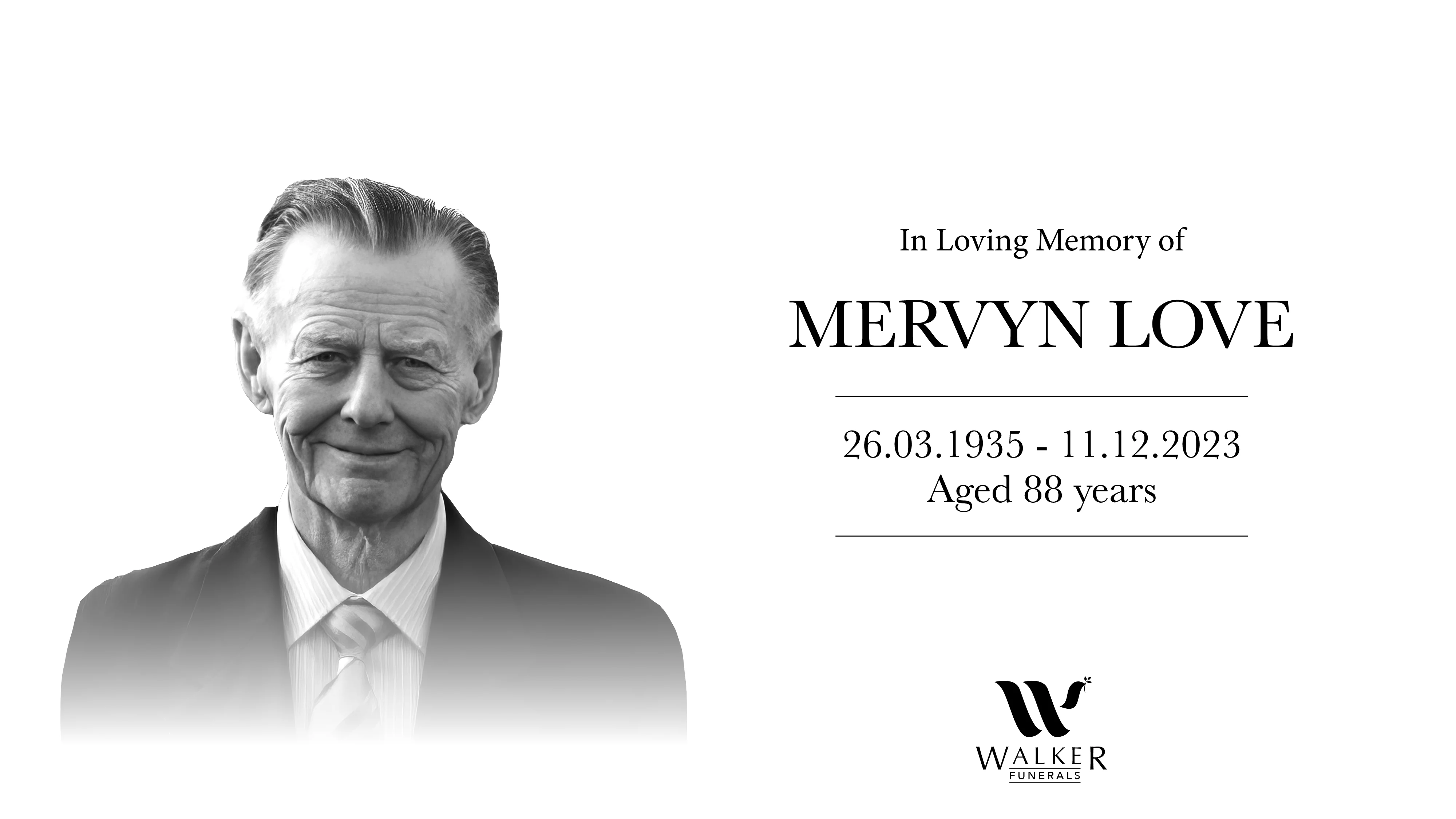 Robert B Walker Funerals - Mervyn Love on Vimeo