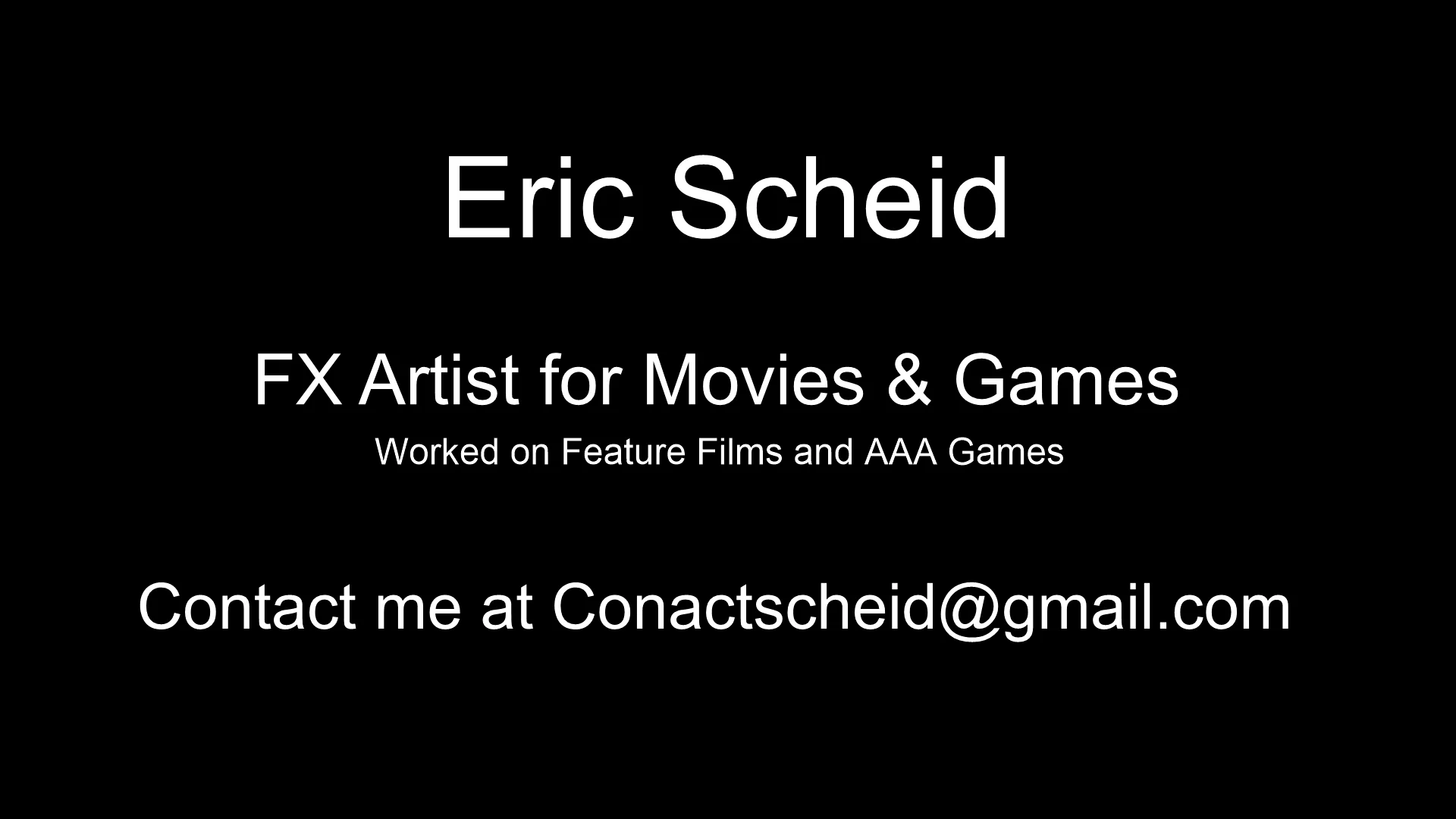Eric Scheid Demo Reel 2024
