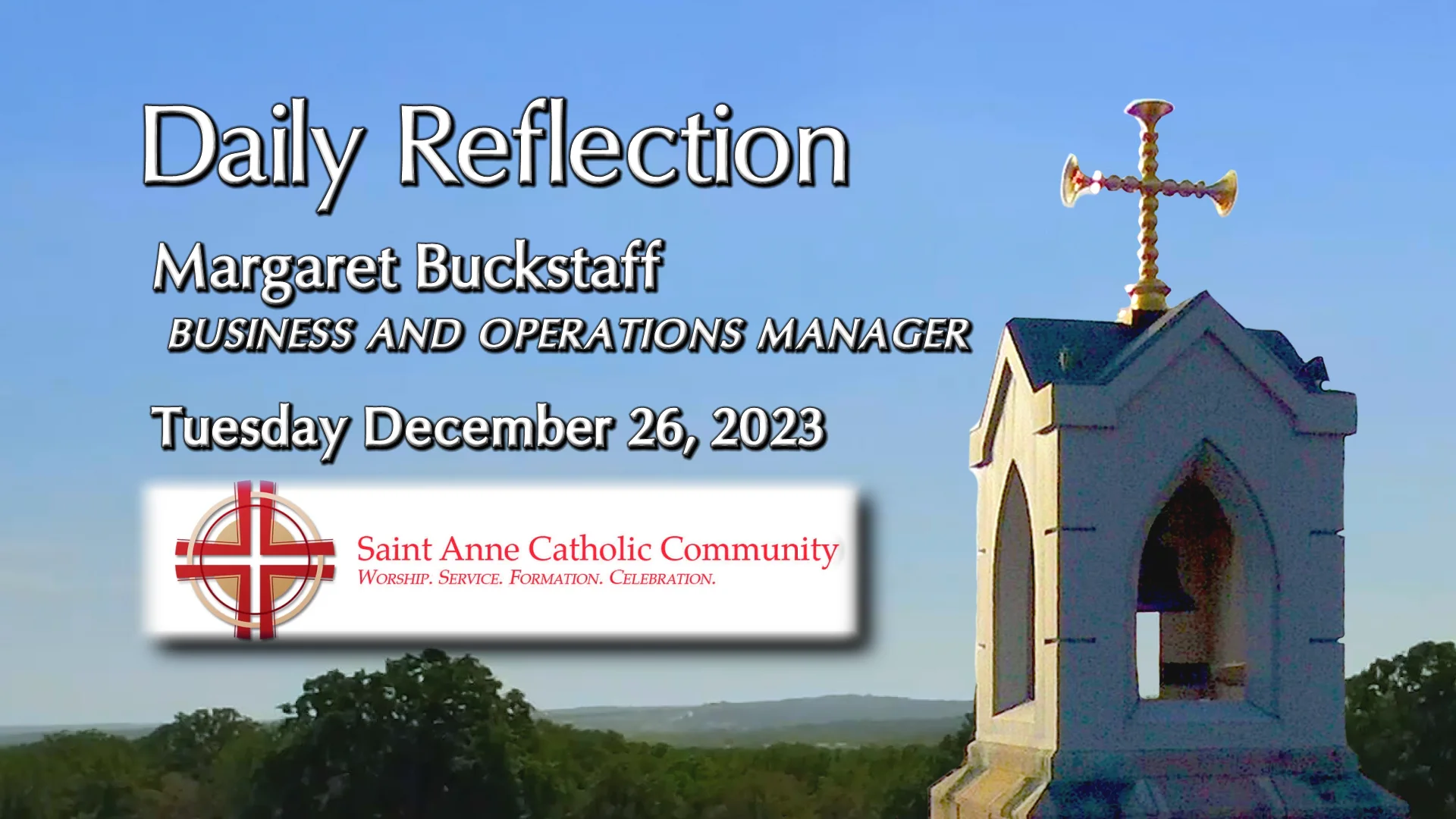 Daily Reflection for Tuesday, December 26, 2023 on Vimeo