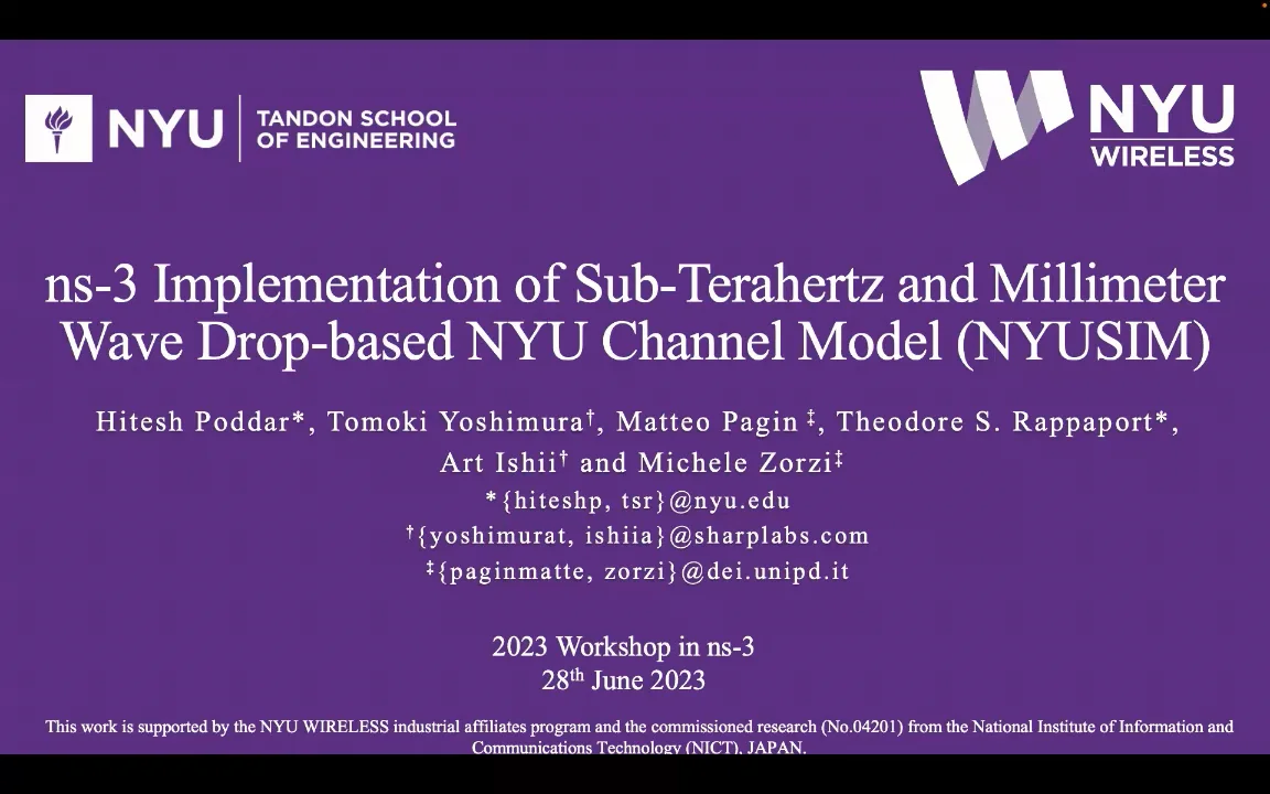 ns-3 Implementation of Sub-Terahertz and MillimeterWave Drop-based NYU ...