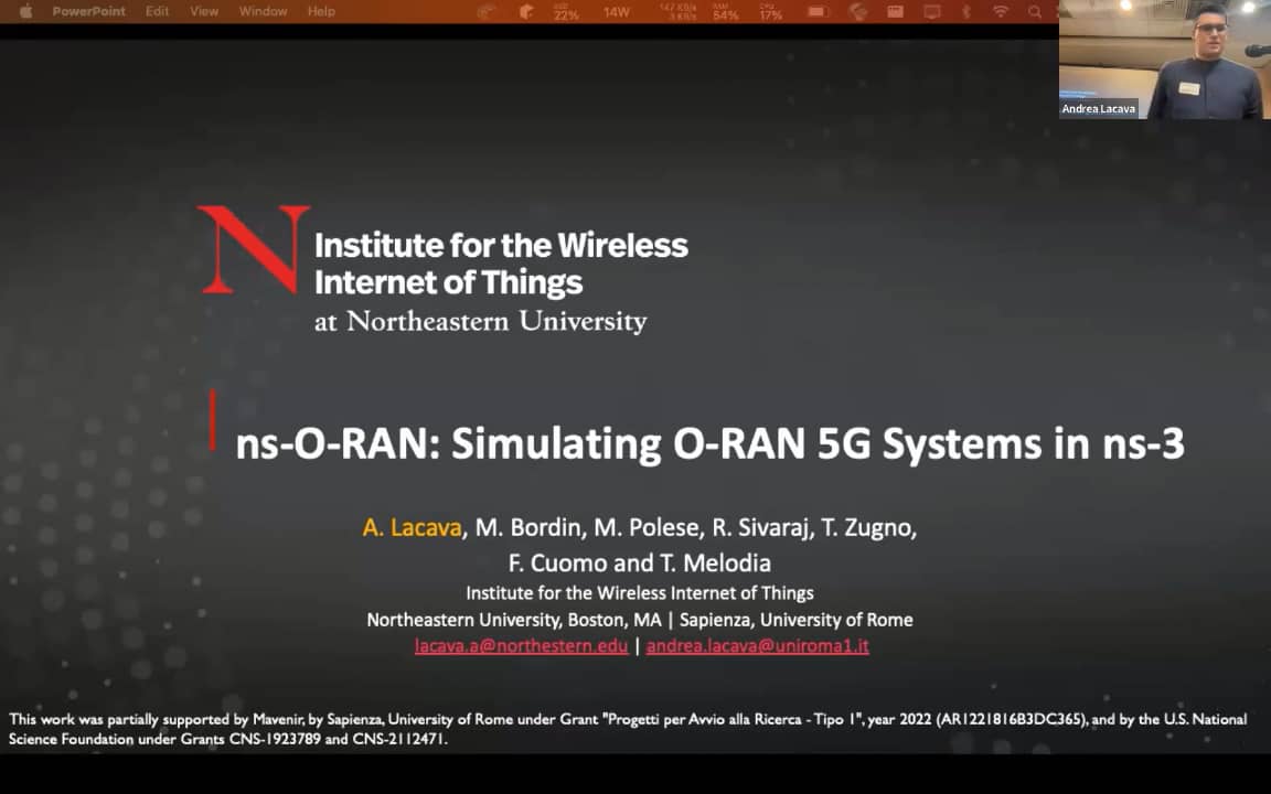 ns-O-RAN: Simulating O-RAN 5G Systems in ns-3 on Vimeo