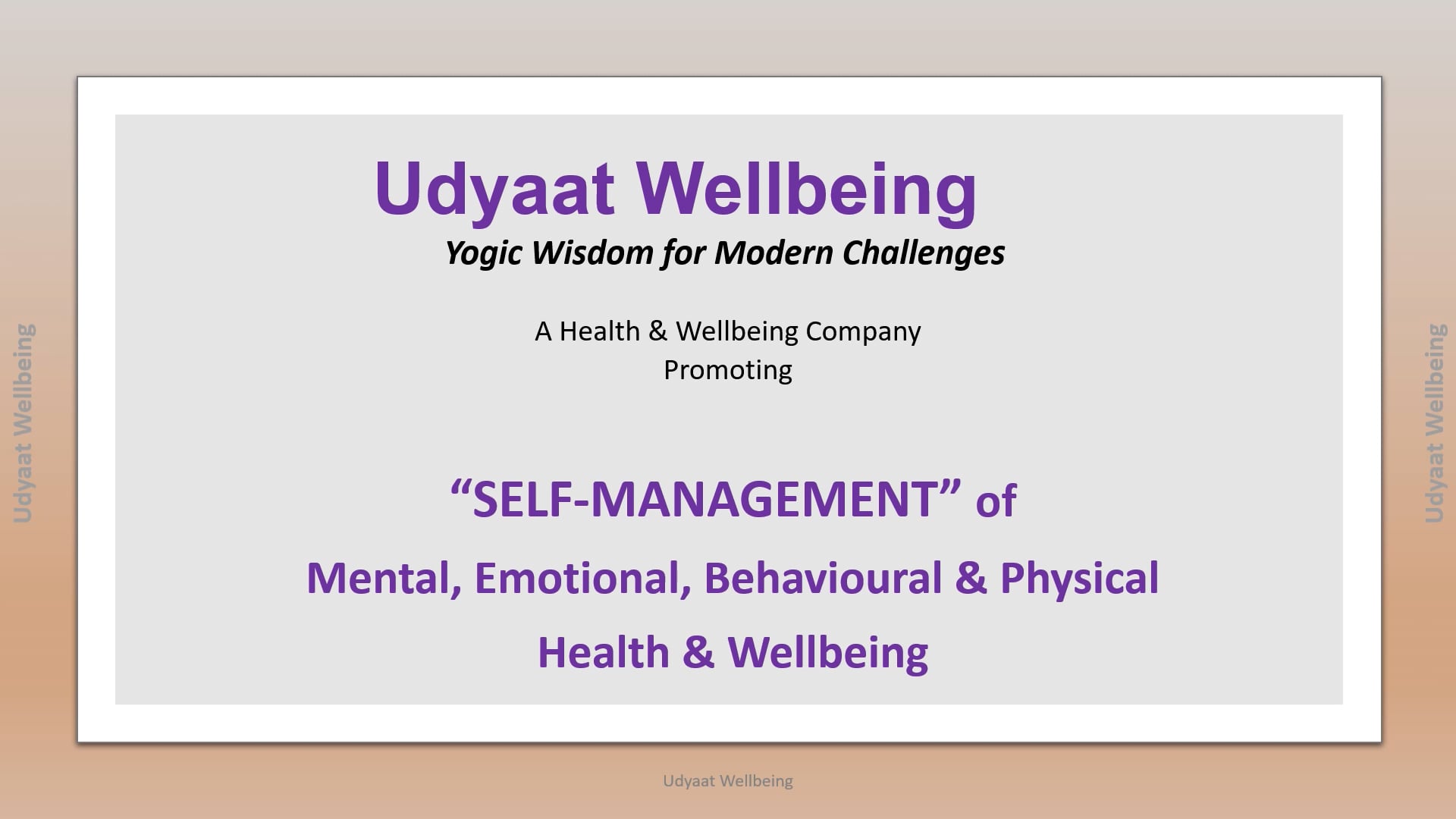 Health and Wellbeing Training