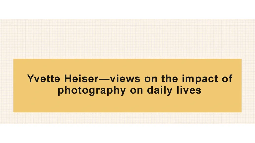 Yvette Heiser—views on the impact of on Vimeo