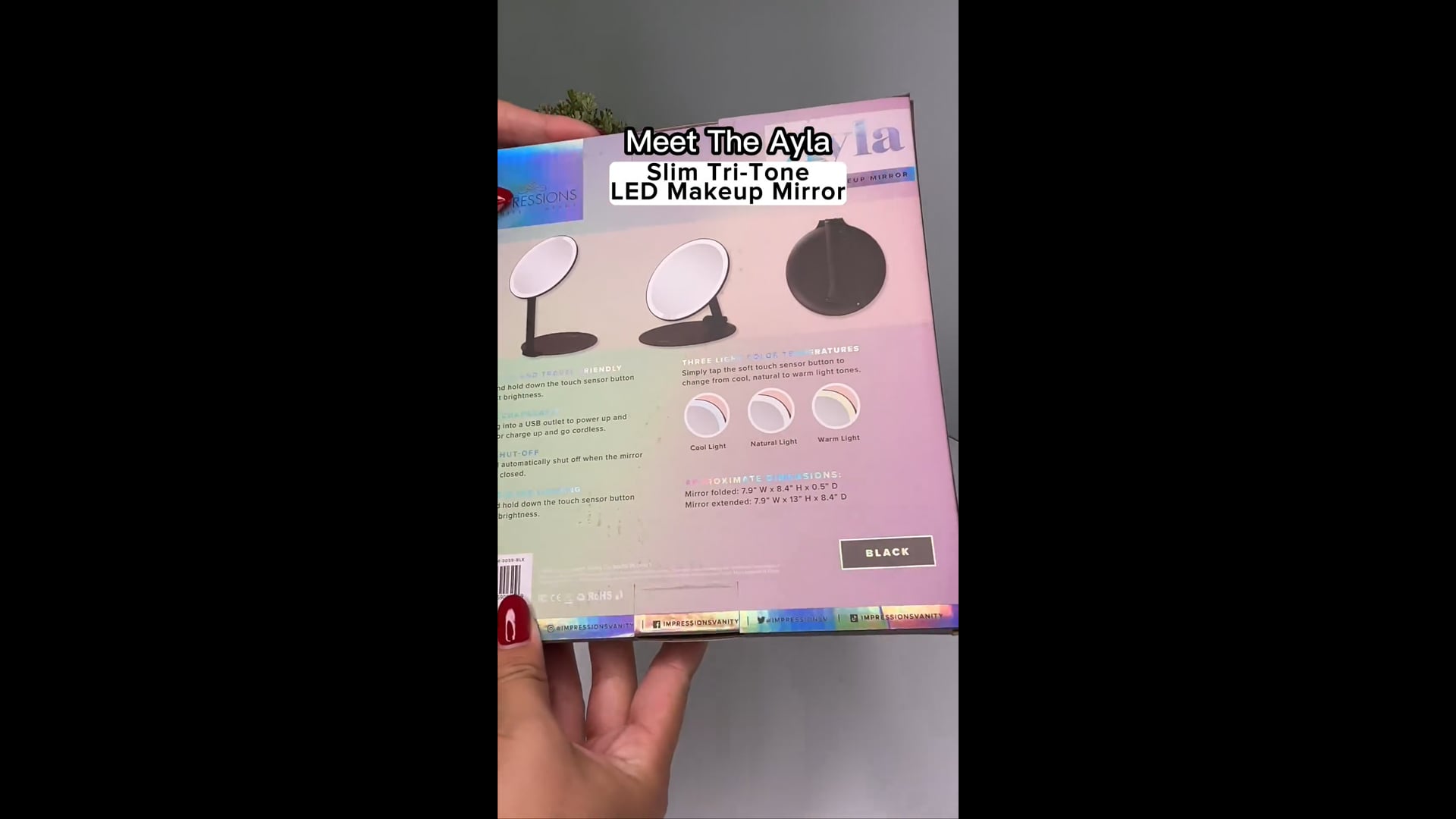 Ayla Slim Tri-Tone LED Makeup Mirror - Modern - Makeup Mirrors - by ...