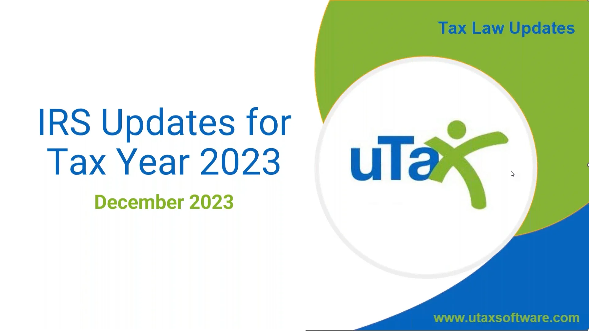 IRS Updates for TY2023 - v2 on Vimeo