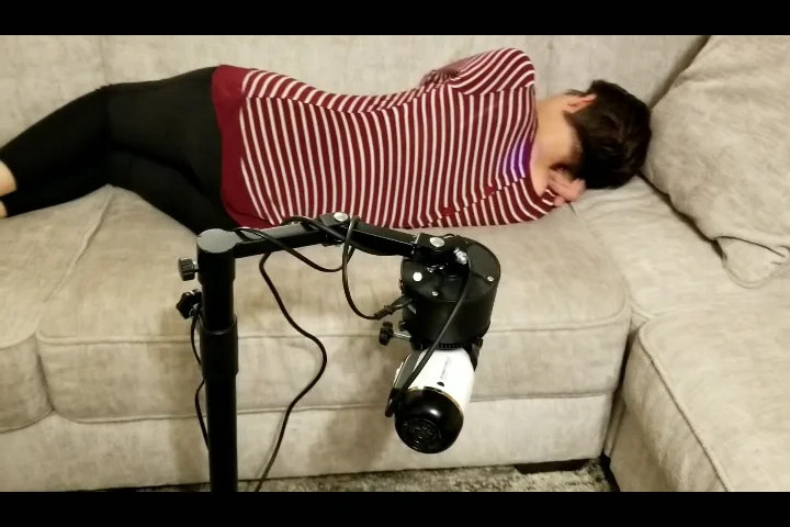 Laying on Side on Couch, Blower Hanging Upside Down on Vimeo