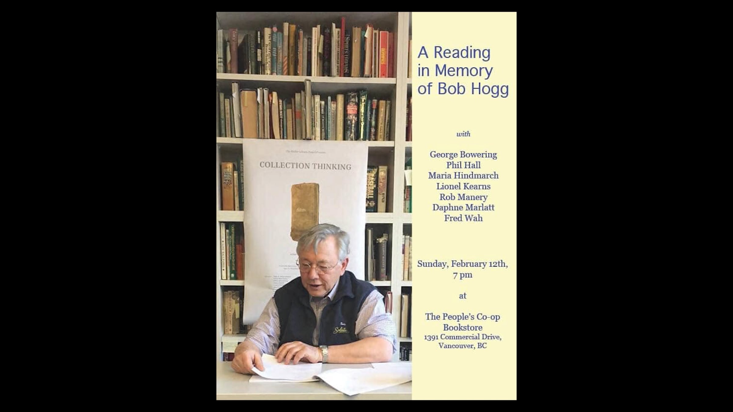 Robert Hogg Memorial Reading 12 Feb 2023