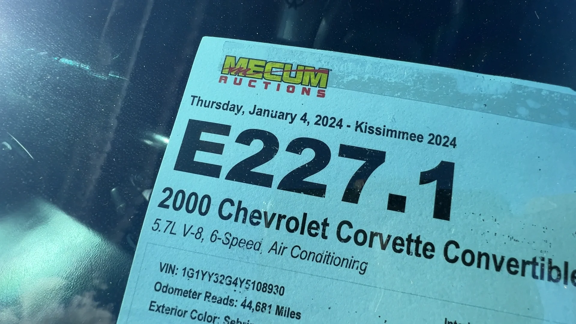 E227.1 - 2000 Chevrolet Corvette Convertible on Vimeo