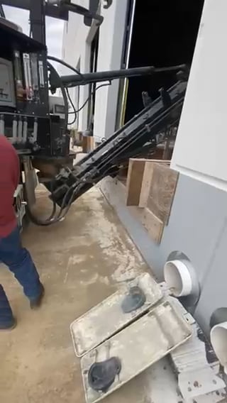 Loading Dock Curb Angle and embed plates near Dallas, Texas