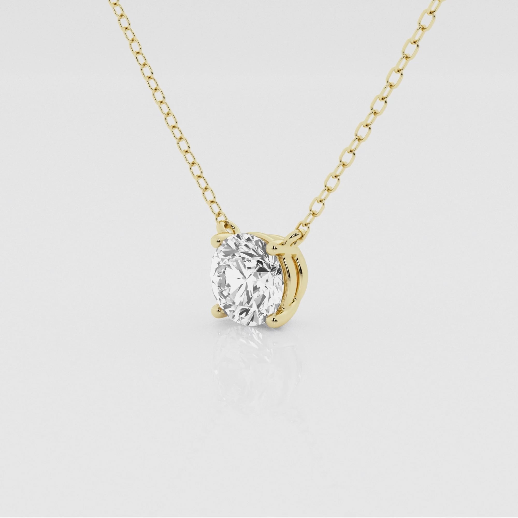 1 ctw Round Lab Grown Diamond Solitaire Pendant - Grownbrilliance