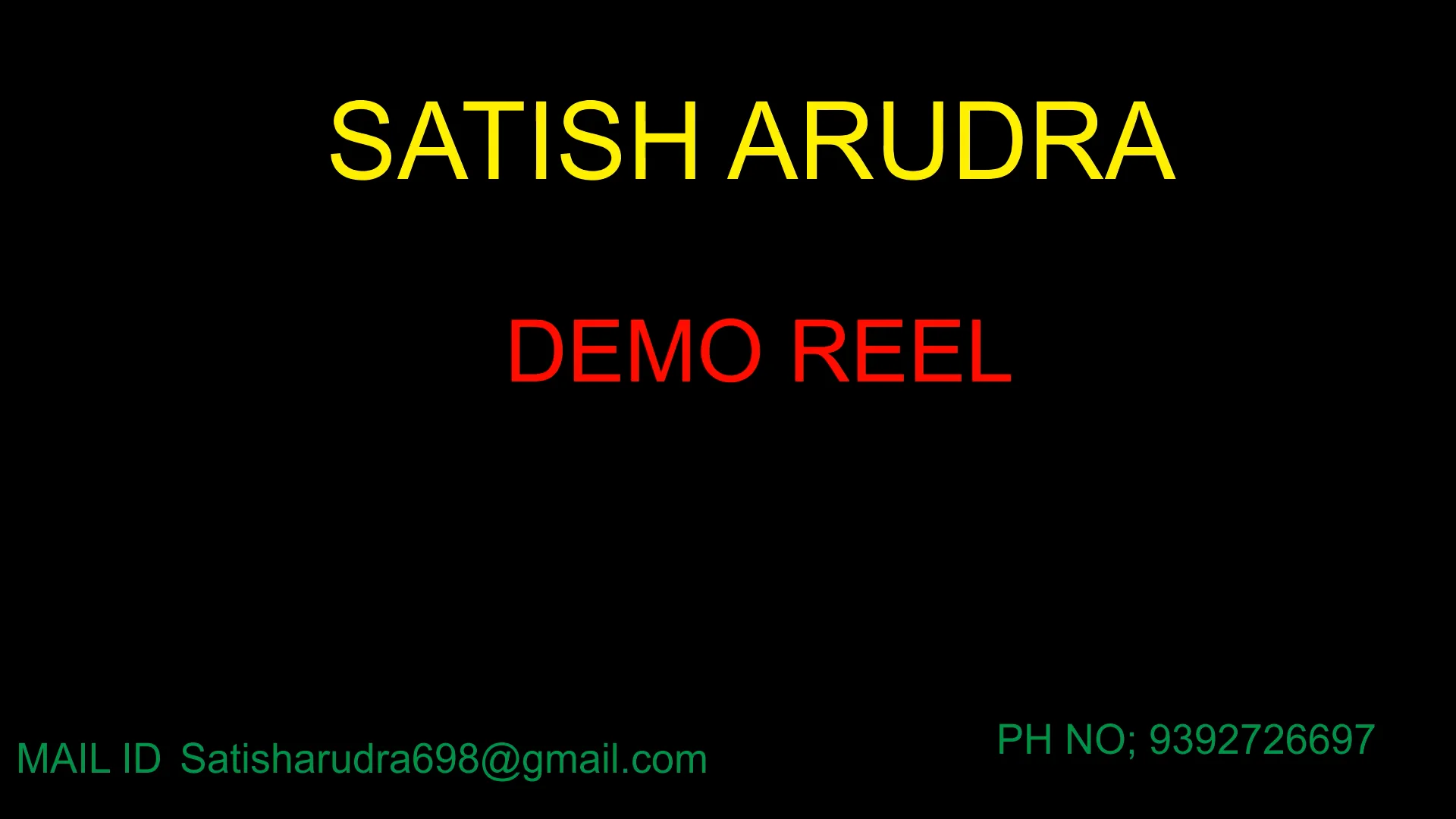 SATISH DEMO on Vimeo