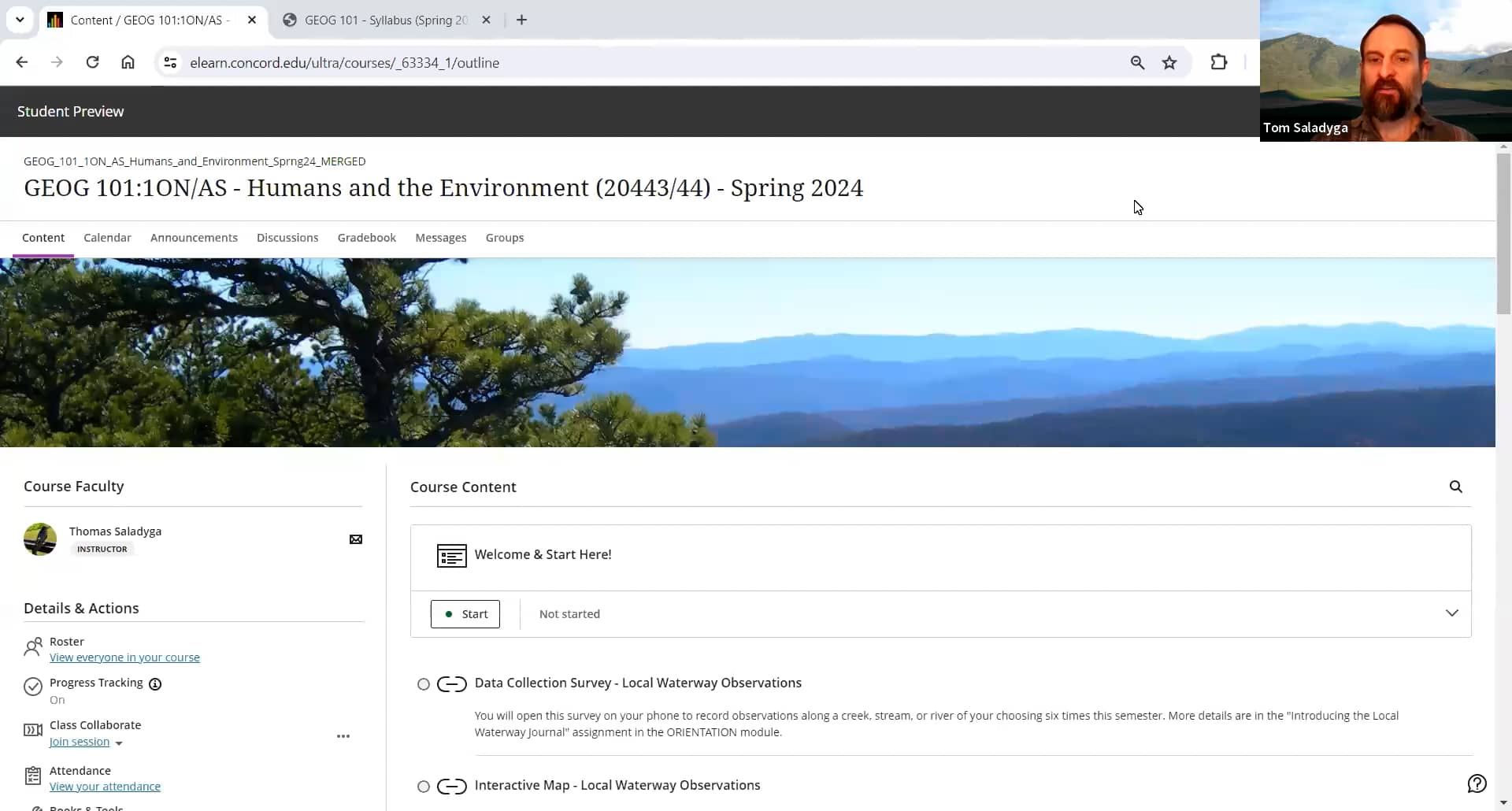 Course Navigation and Layout on Vimeo