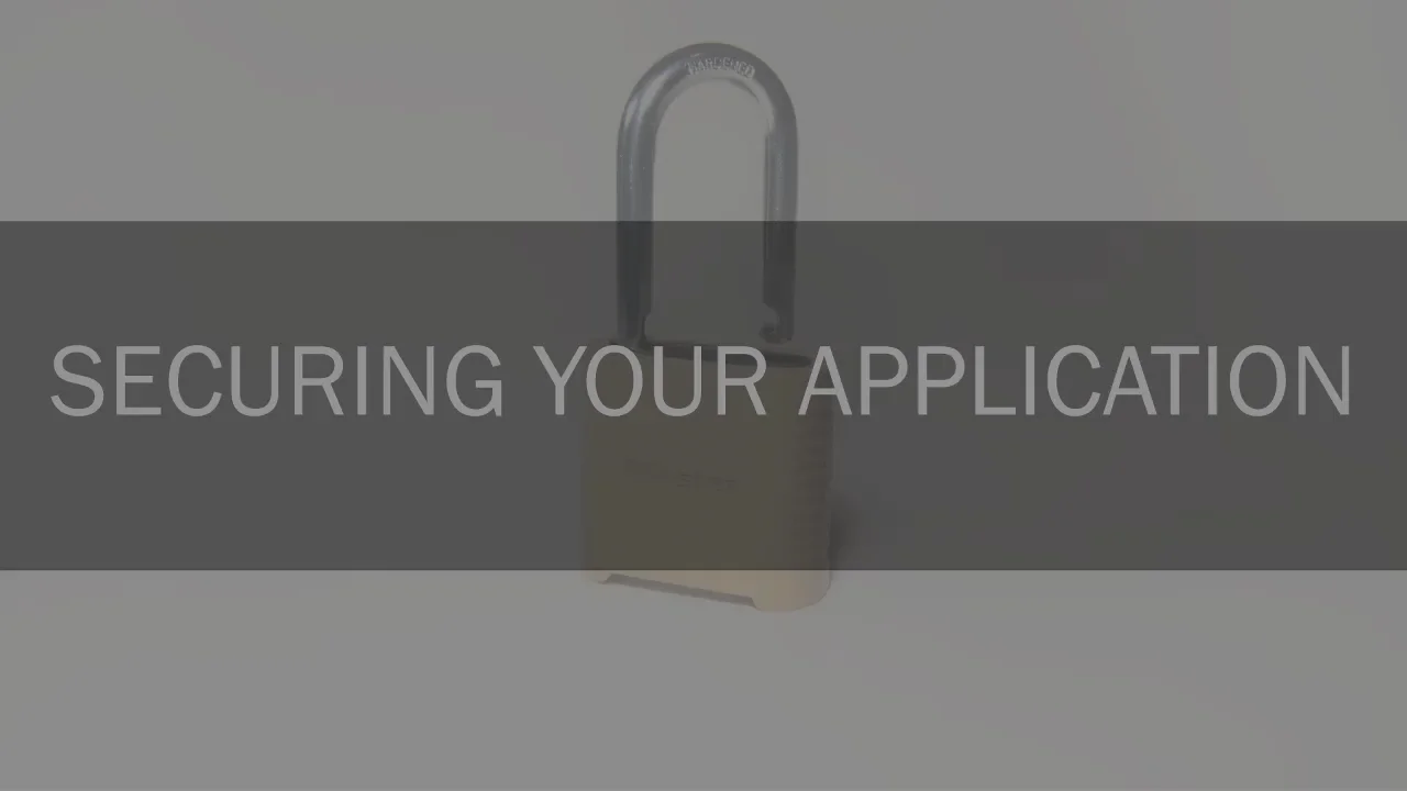 Securing Your Application LMS