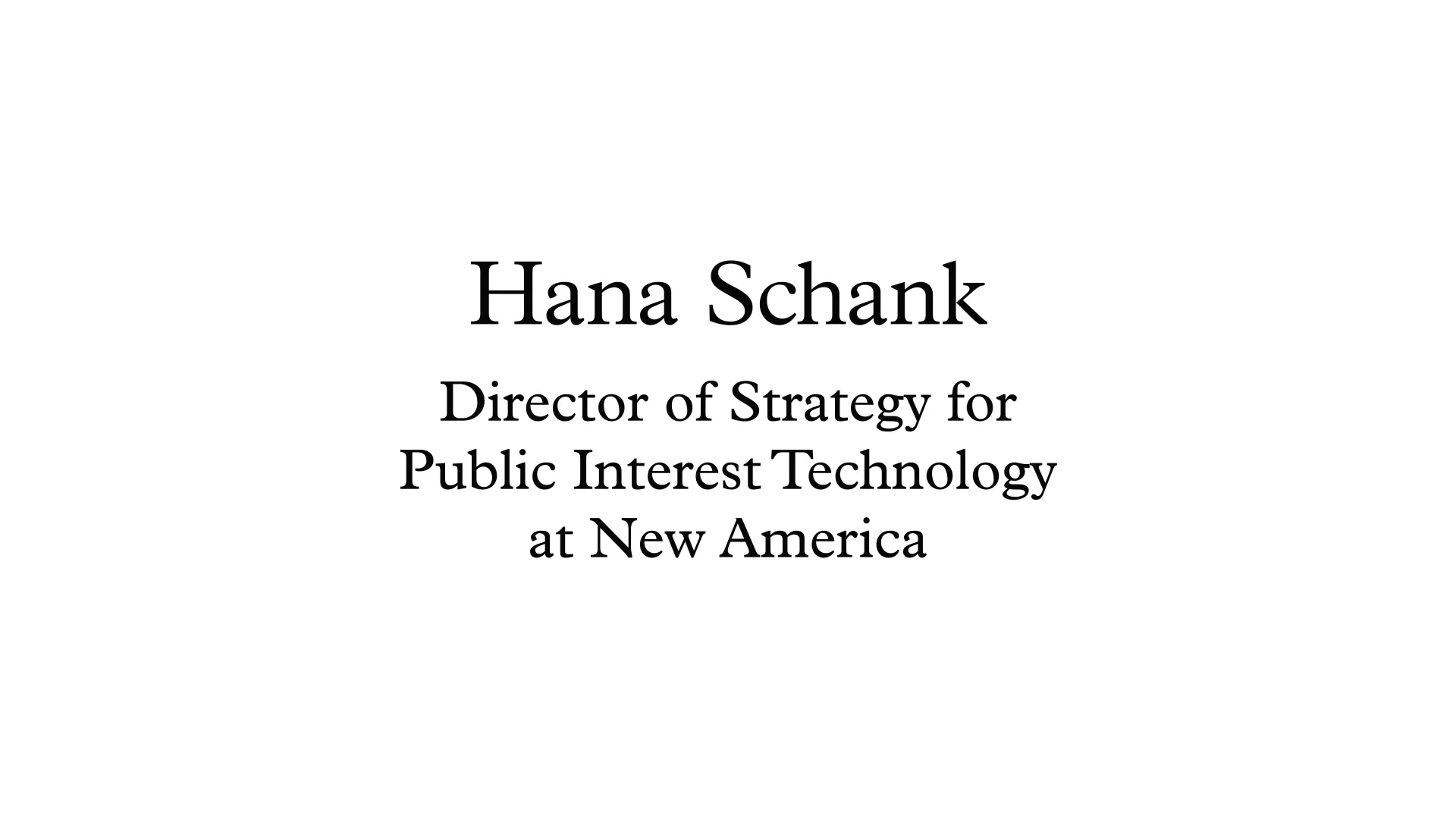 PUP Speaks: Hana Schank on public interest technology on Vimeo