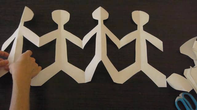 How to make Paper Dolls holding hands on Vimeo