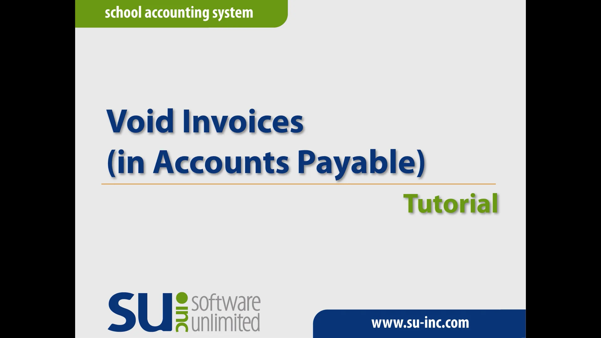 Training Tutorials - Void Invoices (In Accounts Payable) on Vimeo