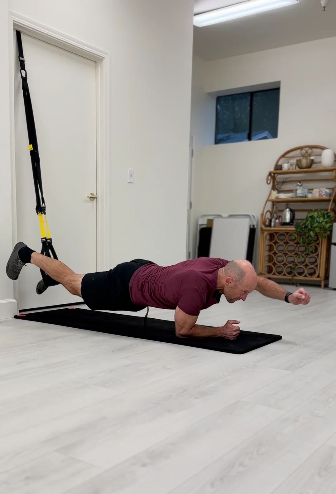 Bird Dog Hip Dips Progression III: One Foot in Strap and Free Foot on ...