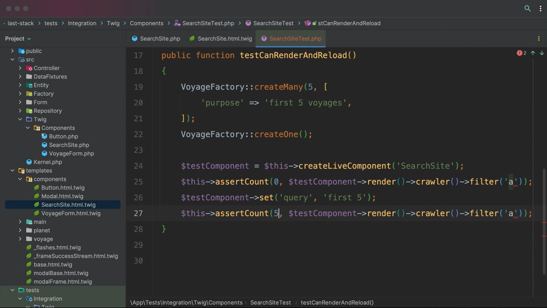 Testing Part 1: Twig & Live Components > 30 Days with LAST Stack ...