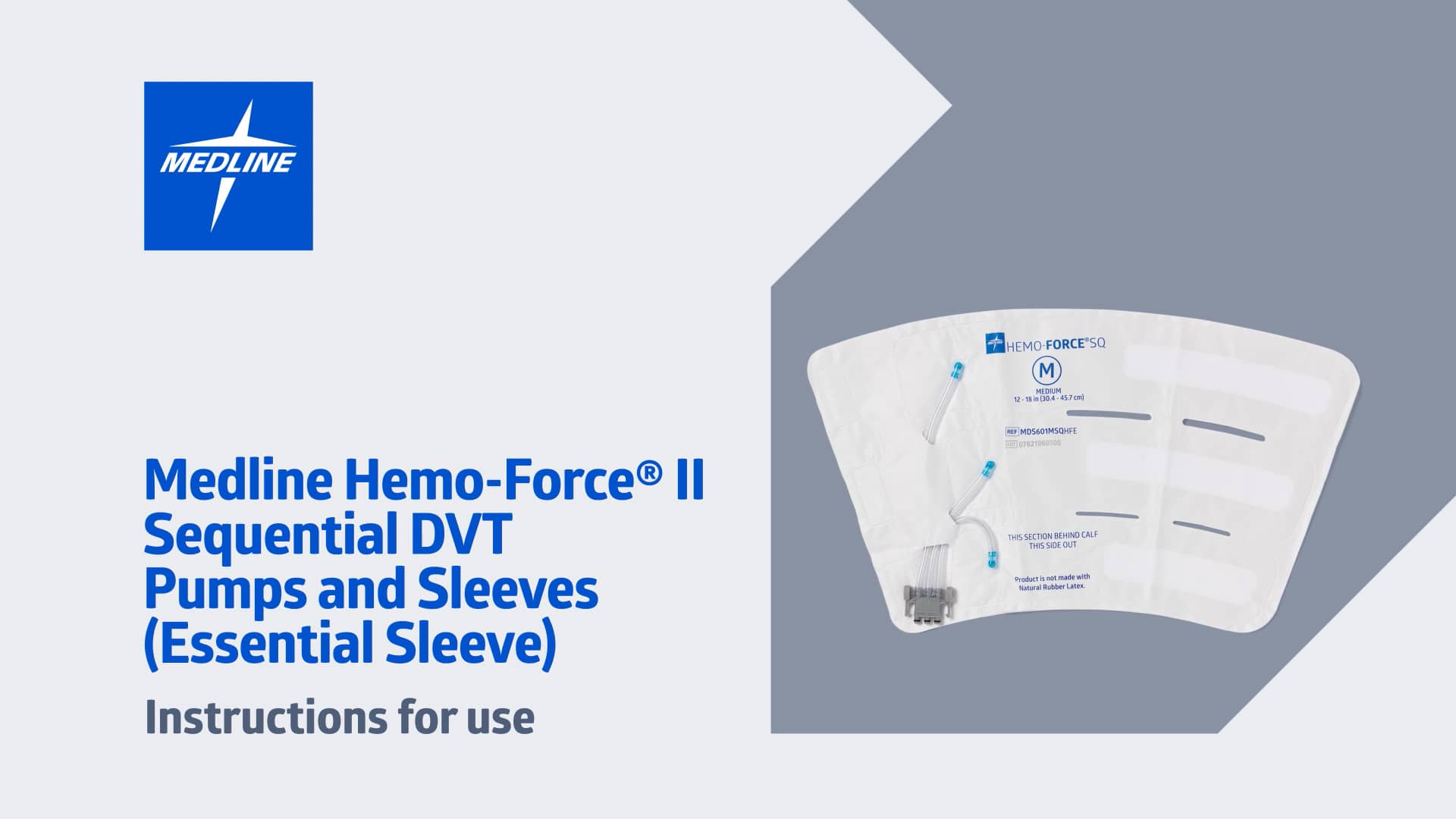 Hemo-Force® II Sequential DVT Pump (Essential Sleeve): Instructions for ...