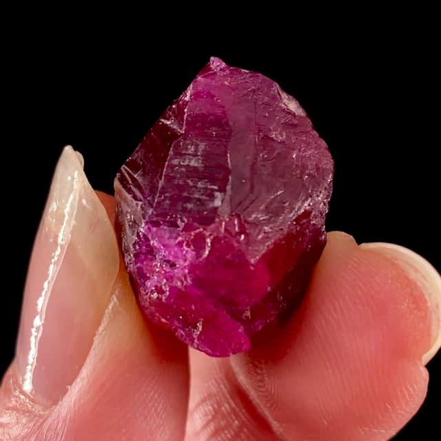 Corundum var: Ruby (doubly-terminated) | Mahenge, Morogoro Region, Tanzania